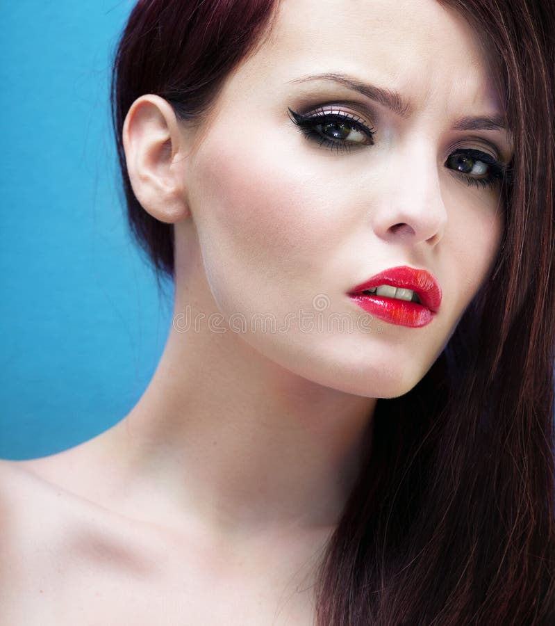 Stylish Portrait of a Stunning Woman Stock Photo - Image of hair ...