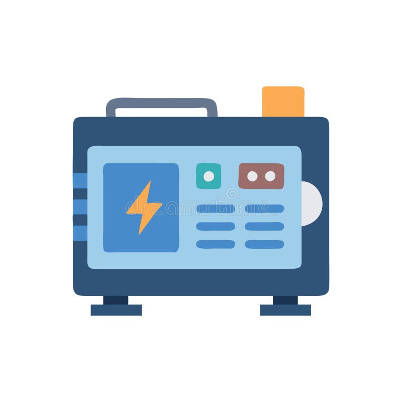Stylish Power Generator Icon Representation Stock Vector - Illustration ...