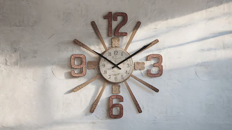 Stylish Premium Wall Clocks Indicating Time on Colorful Walls Stock ...