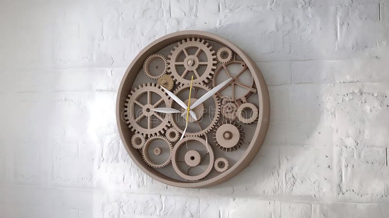 Stylish Premium Wall Clocks Indicating Time on Colorful Walls Stock ...