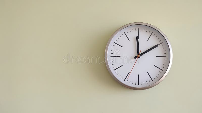 Stylish Premium Wall Clocks Indicating Time on Colorful Walls Stock ...