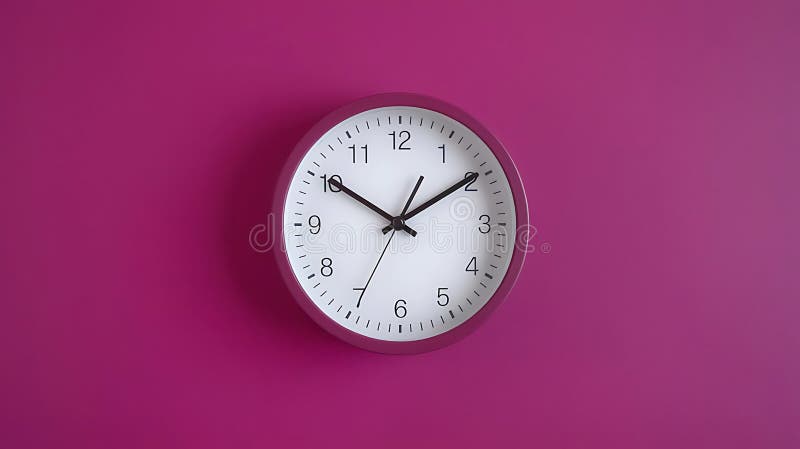 Stylish Premium Wall Clocks Indicating Time on Colorful Walls Stock ...
