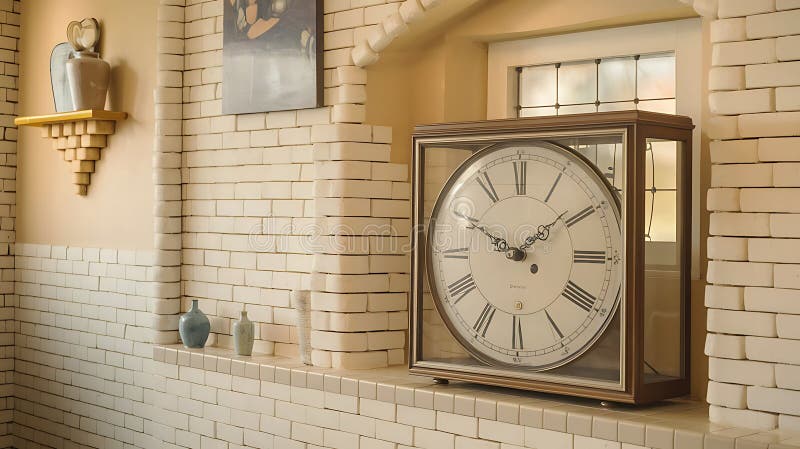 Stylish Premium Wall Clocks Indicating Time on Colorful Walls Stock ...