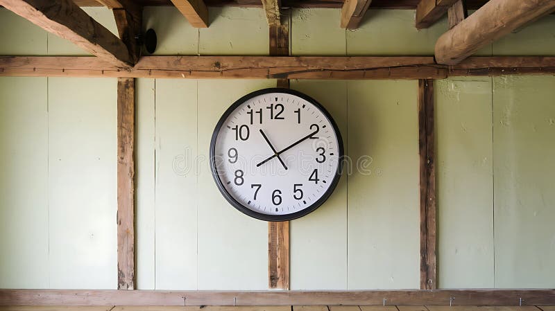 Stylish Premium Wall Clocks Indicating Time on Colorful Walls Stock ...