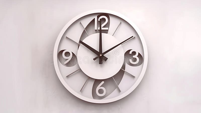 Stylish Premium Wall Clocks Indicating Time on Colorful Walls Stock ...