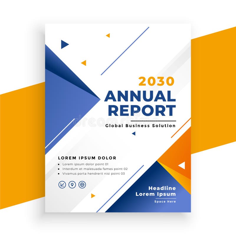 Stylish Professional Annual Report Magazine Cover Layout for Data ...