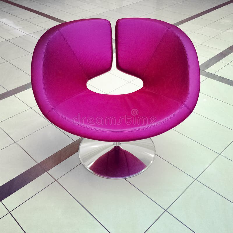 Row of Purple Chair Interior at Airport Terminal Waiting Area ...