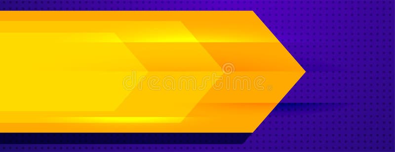 Stylish Purple and Yellow Abstract Banner Design Stock Vector ...