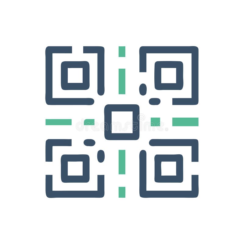 Stylish QR Code for Modern Applications Stock Illustration ...