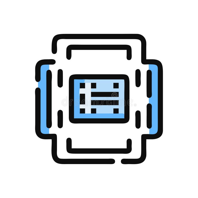 Stylish QR Scanner Icon Design Stock Illustration - Illustration of ...