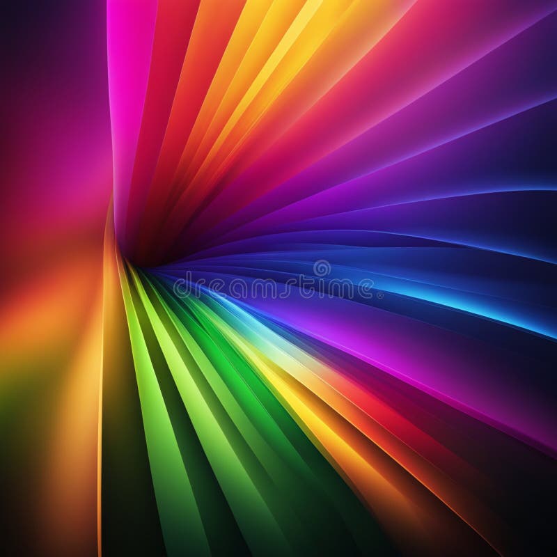 Stylish Rainbow Background and Texture. Abstract Rainbow Curved Lines ...