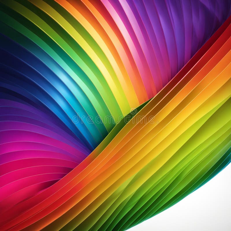 Stylish Rainbow Background and Texture. Abstract Rainbow Curved Lines ...
