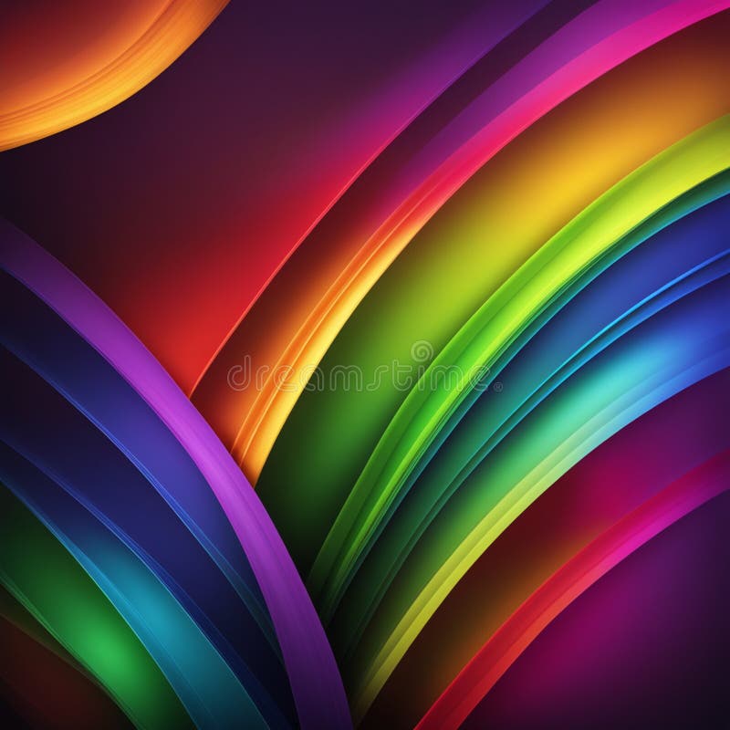 Stylish Rainbow Background and Texture. Abstract Rainbow Curved Lines ...