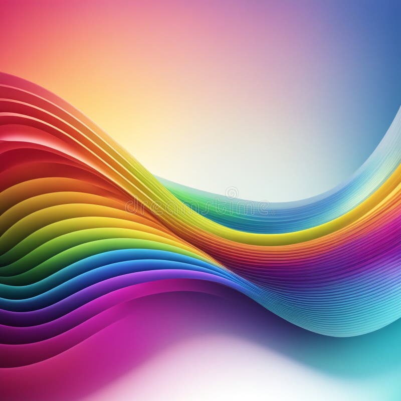Stylish Rainbow Background and Texture. Abstract Rainbow Curved Lines ...