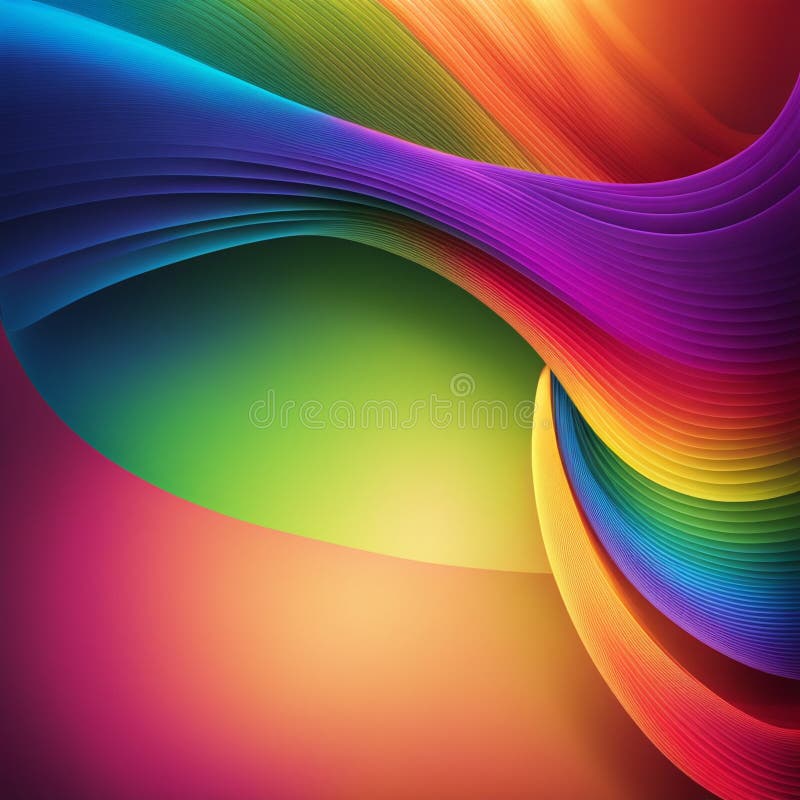 Stylish Rainbow Background and Texture. Abstract Rainbow Curved Lines ...
