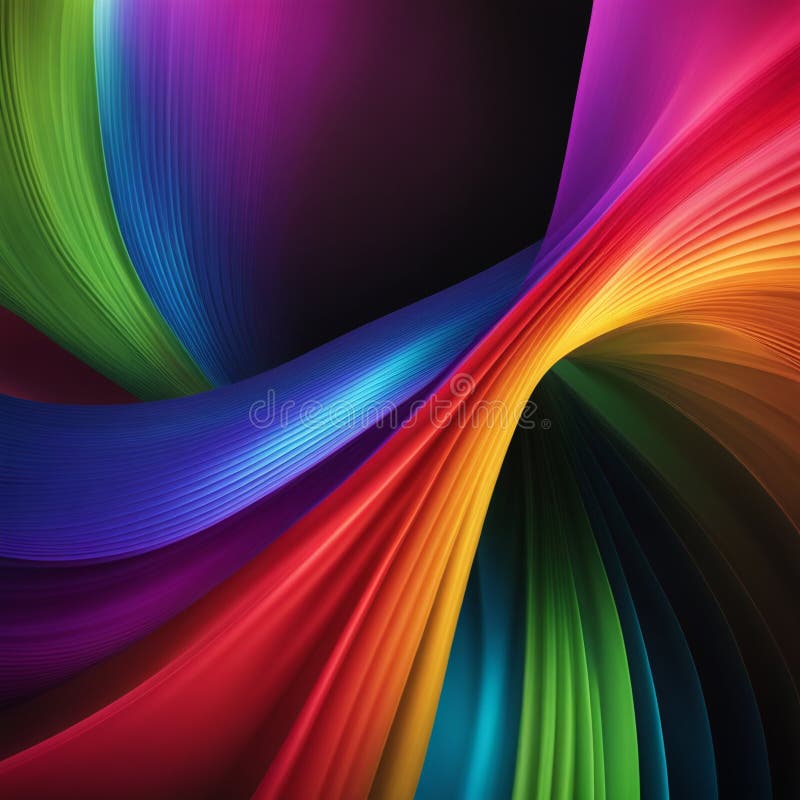 Stylish Rainbow Background and Texture. Abstract Rainbow Curved Lines ...