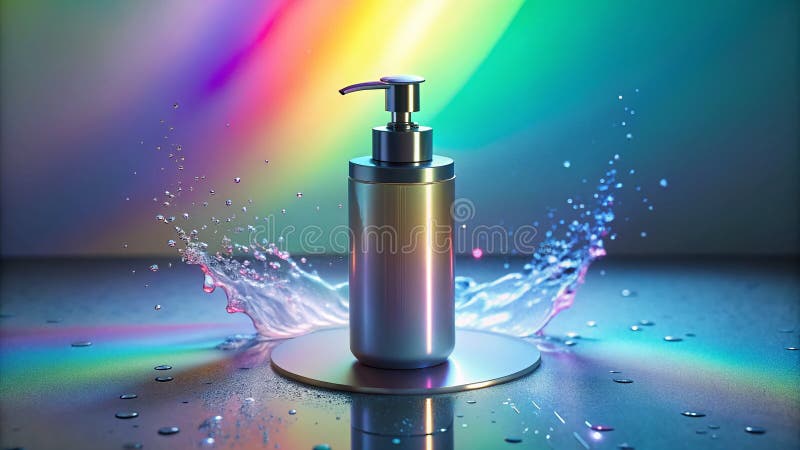 Stylish Rainbow Gradient Lotion Dispenser Sleek Design Meets Vibrant ...