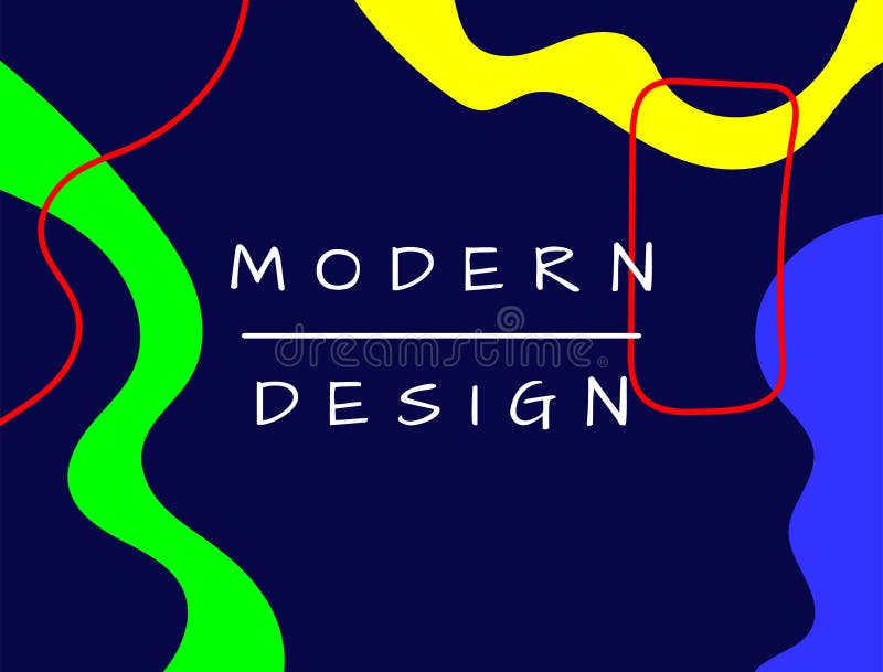 Stylish Rectangular Abstract Background. Bright Design Template Drawn ...