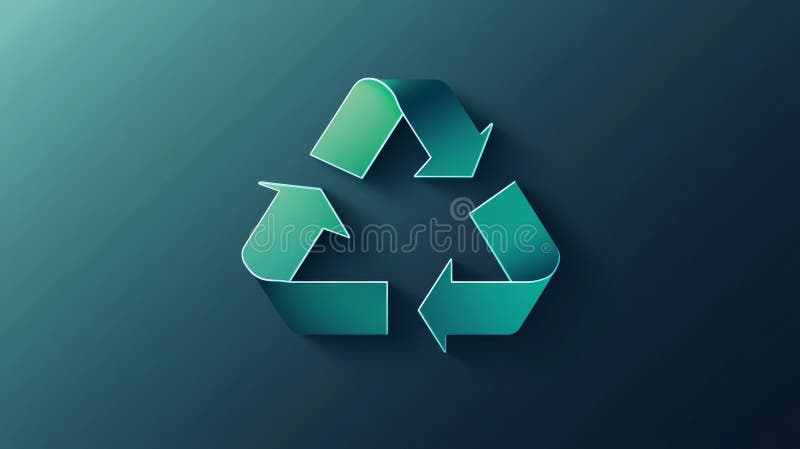 Stylish Recycling Icon Featuring Three Arrows in a Triangular Formation ...