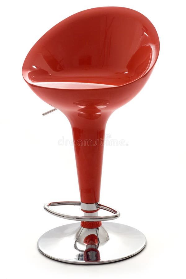 Red office stool stock image. Image of holes, fancy, funky - 4945773