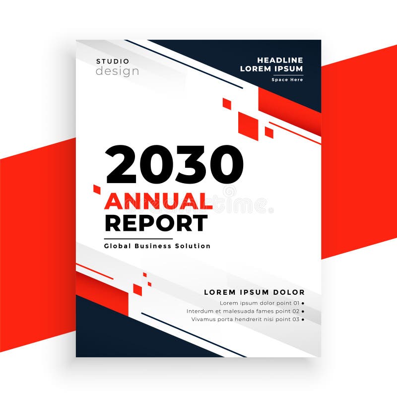 Stylish Red Modern Business Brochure Design Template Vector Stock ...