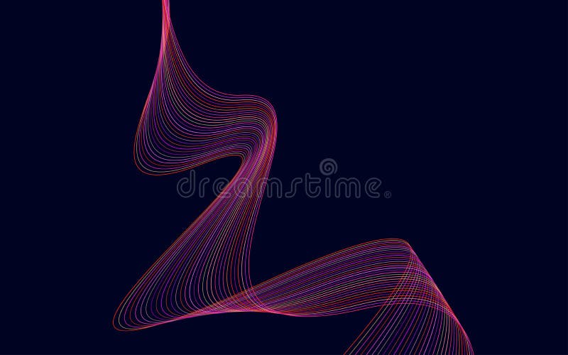 Stylish Red Wavy Lines Abstract Background Design Stock Vector ...