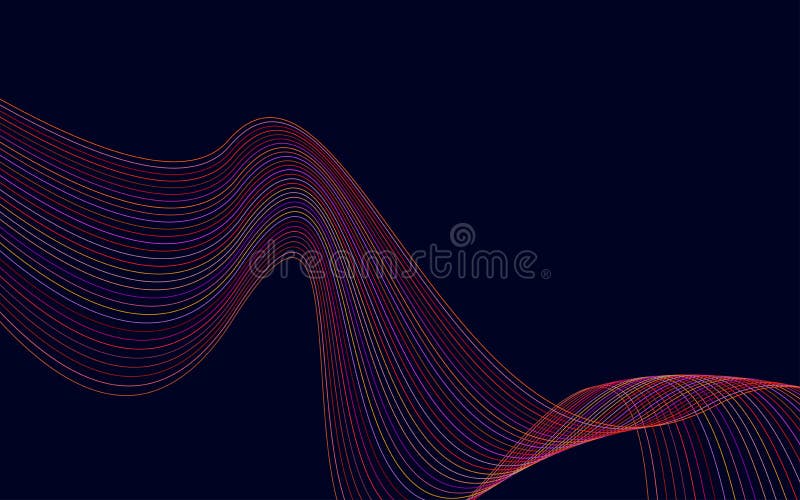 Stylish Red Wavy Lines Abstract Background Design Stock Vector ...