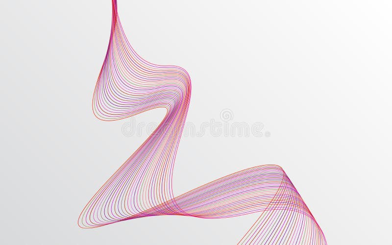 Stylish Red Wavy Lines Abstract Background Design Stock Vector ...