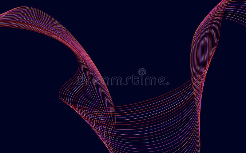 Stylish Red Wavy Lines Abstract Background Design Stock Vector ...