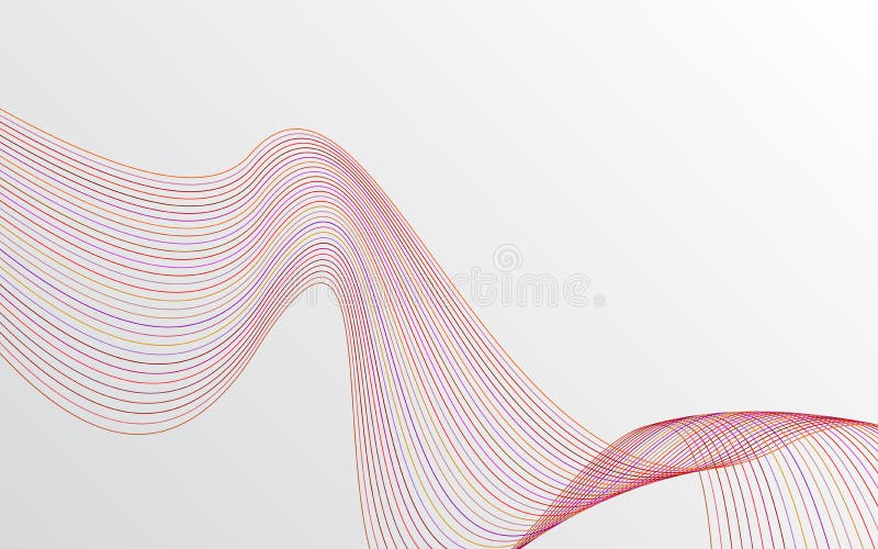 Stylish Red Wavy Lines Abstract Background Design Stock Vector ...