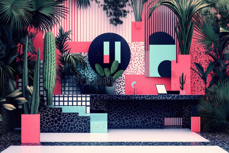 Stylish Retail Background Featuring Shopping Elements Vibrant Designs ...