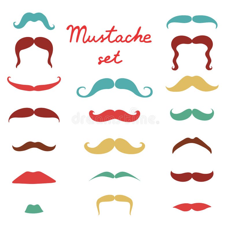 Mustaches collection stock vector. Illustration of style - 26844866