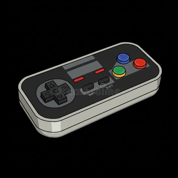A Stylish, Retro-themed Video Game Controller Design with a Rectangular ...