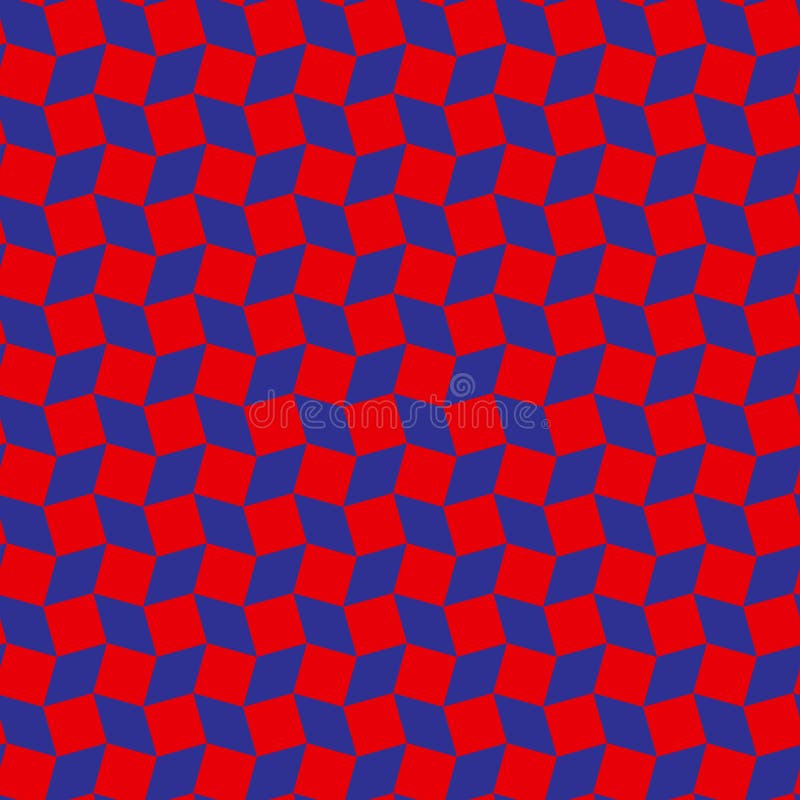 Stylish Rhombus and Square Shapes Seamless Pattern of Red and Blue ...