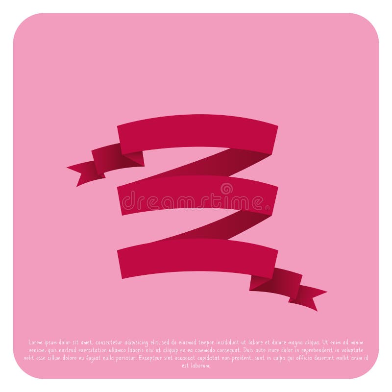 Stylish Ribbon Isolated on Color Background Stock Illustration ...