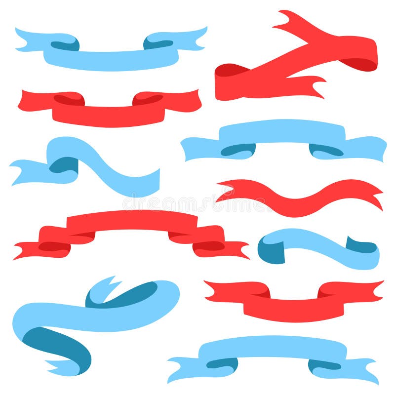 Stylish ribbons collection stock vector. Illustration of band - 37261523