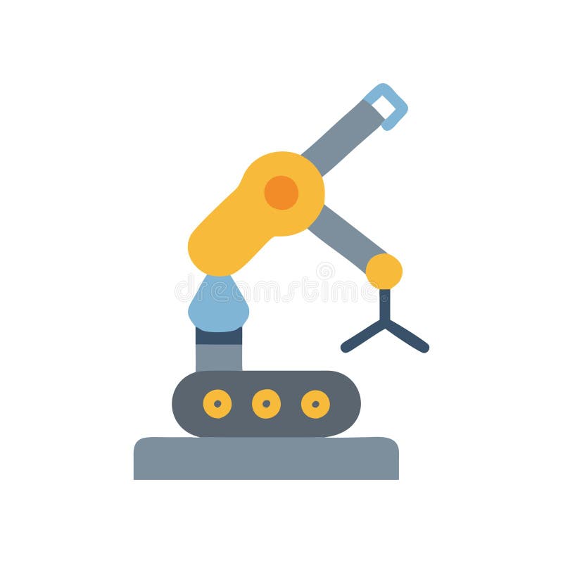 Stylish Robotics Arm Icon stock illustration. Illustration of design ...