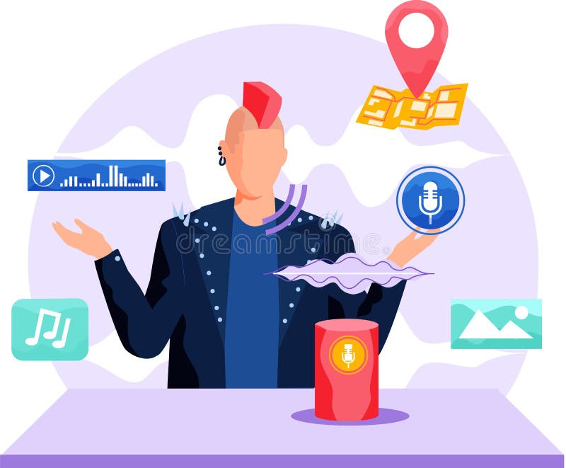 Stylish Rocker Using Dynamic, Smart Speaker. Voice Assistant Software ...