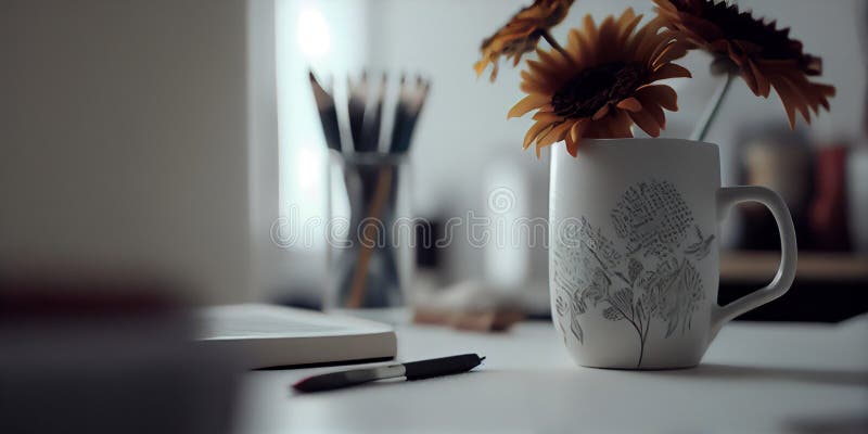 Stylish Room Interior with Modern Comfortable Workplace, AI Generated ...