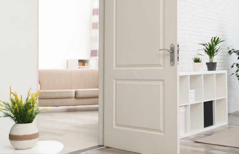 Room Interior, View through Open Door Stock Photo - Image of doorway ...