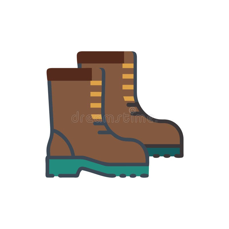 Stylish Rugged Boots Icon stock illustration. Illustration of housing ...