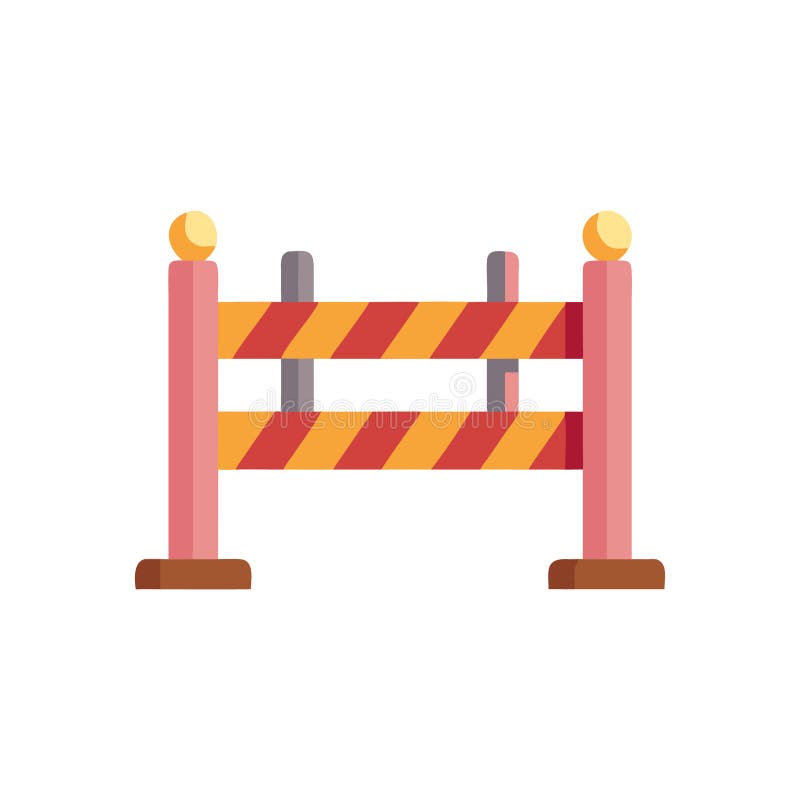 Stylish Safety Fence Icon stock illustration. Illustration of ...