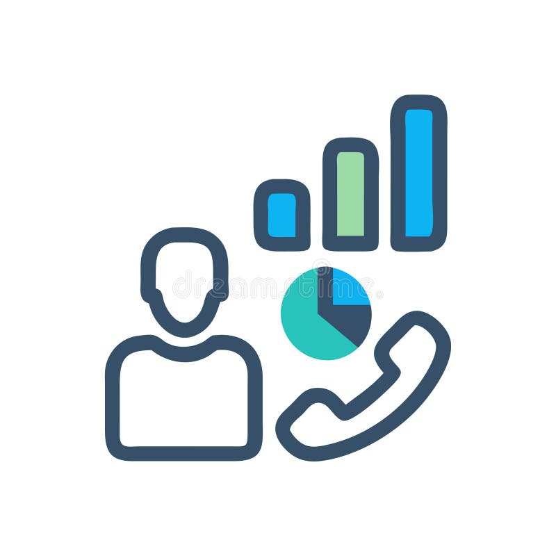 Stylish Sales Call Icon for Engagement Stock Photo - Illustration of ...