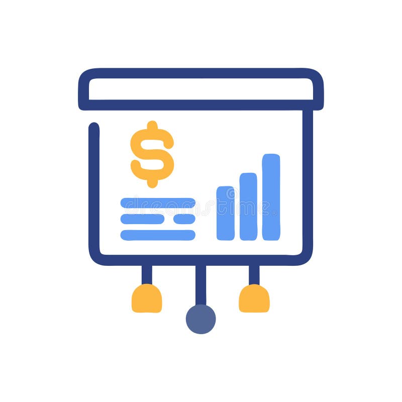 Stylish Sales Plan Icon for Management Stock Photo - Illustration of ...