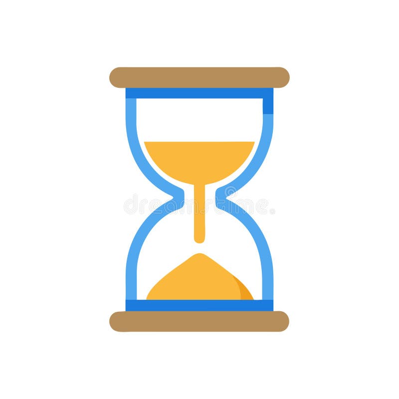 Stylish Sand Timer Clock Graphic Stock Illustration - Illustration of ...