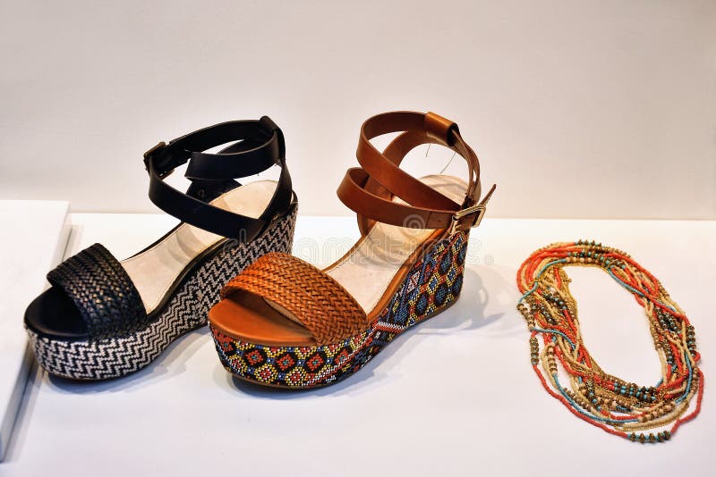 Stylish Sandals stock image. Image of platform, clothing - 44601045