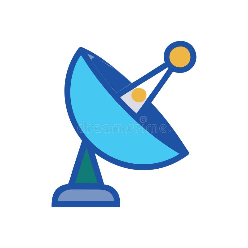 Dish Icon for Satellite Communication Stock Vector - Illustration of ...