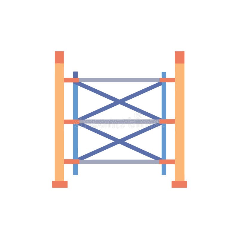 Stylish Scaffolding Icon stock image. Illustration of flat - 359075145