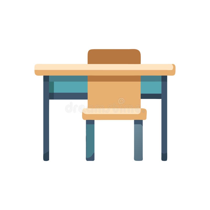 Stylish School Desk Icon stock vector. Illustration of line - 351940901