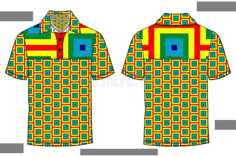 Stylish Seamless Geometric Patterns for Polo Tshirts Stock Vector ...